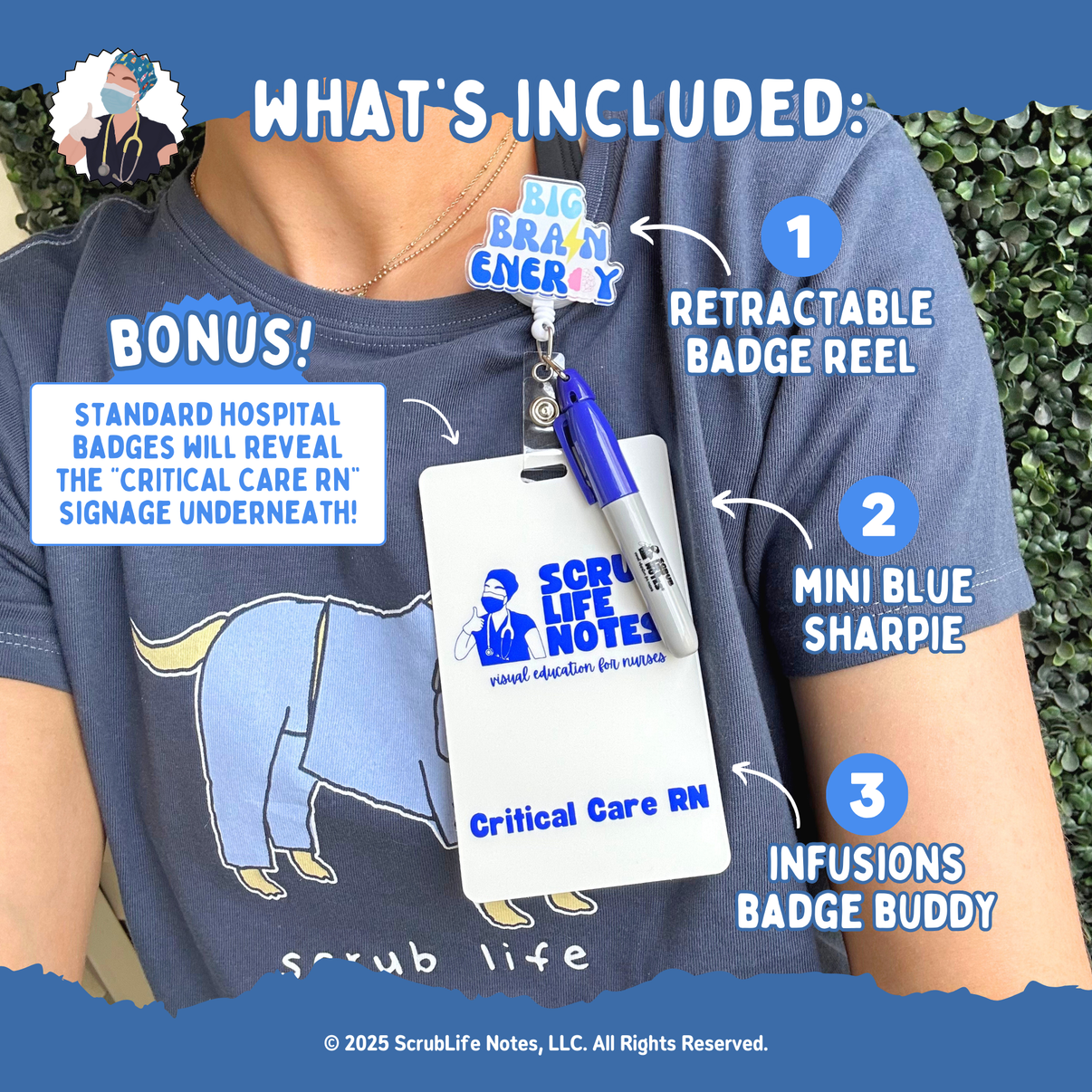 ICU Infusions Badge Buddy Bundle – ScrubLifeNotes
