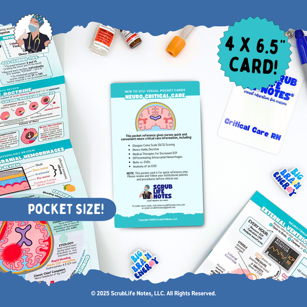 Neuro Critical Care Pocket Card – ScrubLifeNotes®
