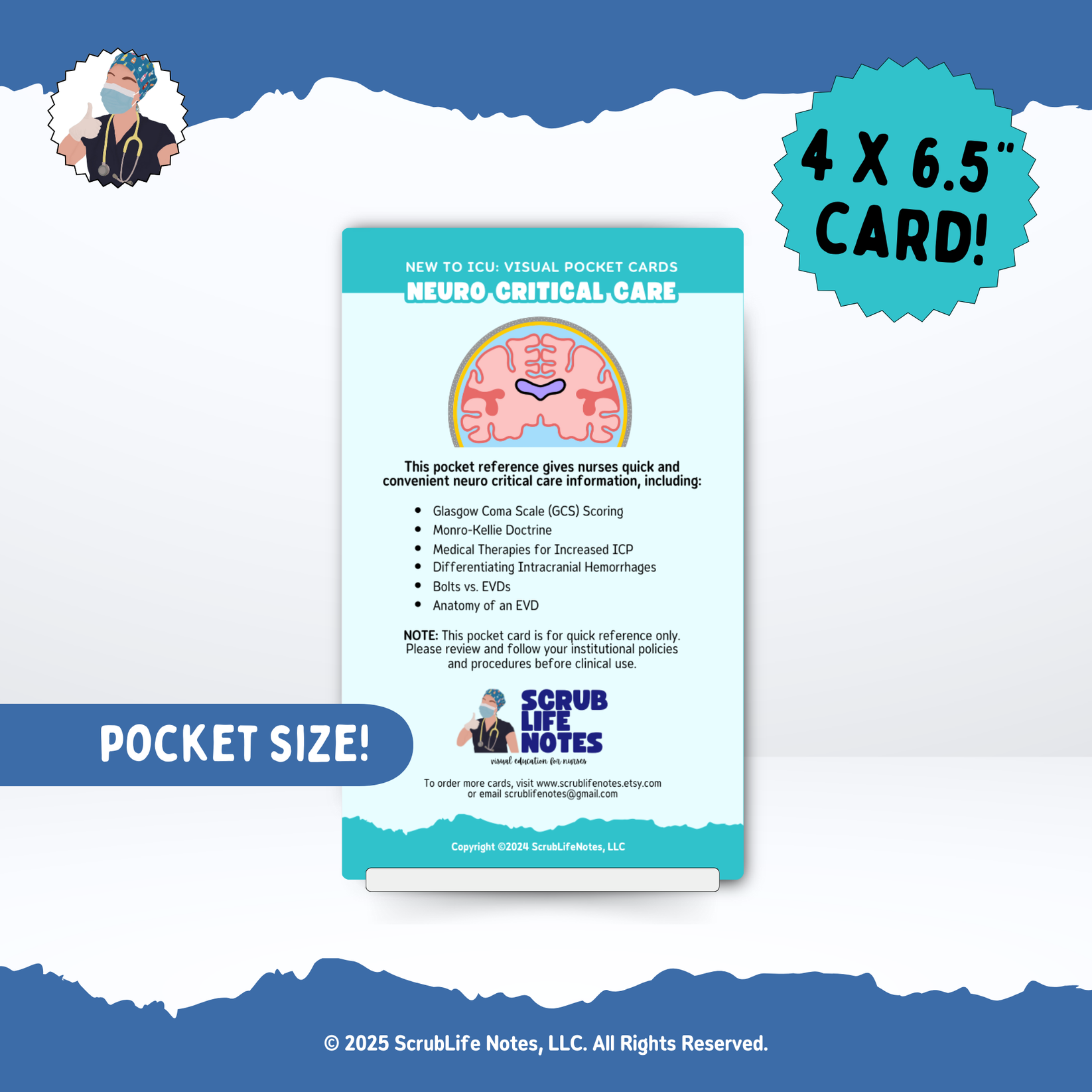 Neuro Critical Care Pocket Card – ScrubLifeNotes®